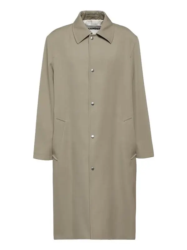 JIL SANDER Wool Car Coat - Grey