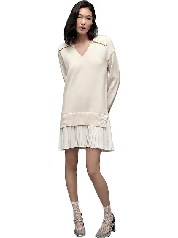 English Factory Twofer Sweater Dress - Cream