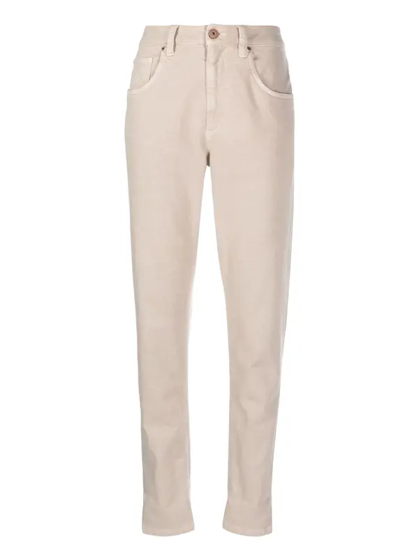 Brunello Cucinelli Mid-rise Straight-leg Jeans - Neutrals