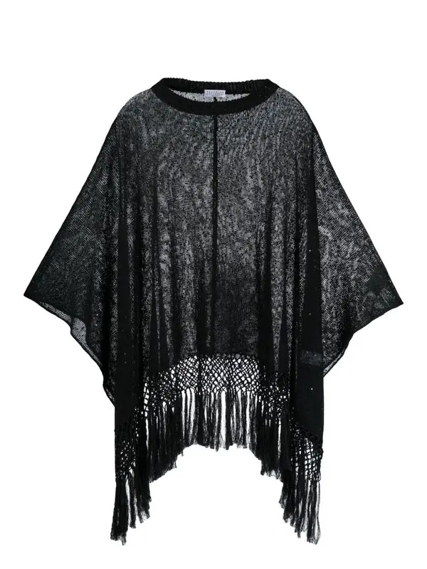 Brunello Cucinelli Sequin-embellished Knitted Blouse - Grey