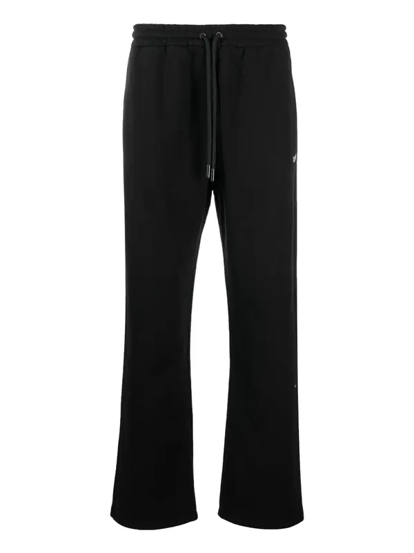 Off-White Diag-embroidered Cotton Track Pants - Black