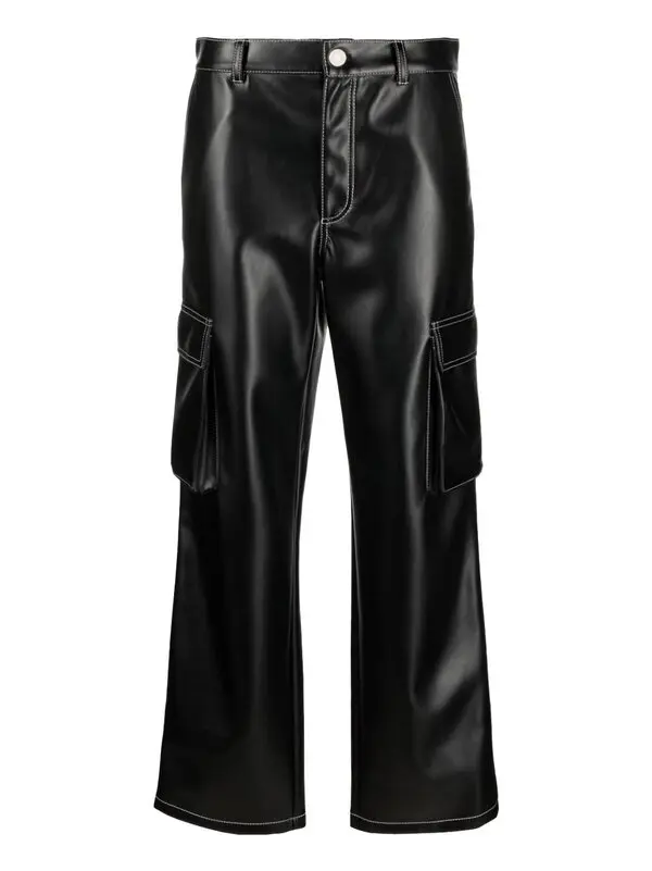 Philosophy Di Lorenzo Serafini Low-rise Flared Cargo Trousers - Black