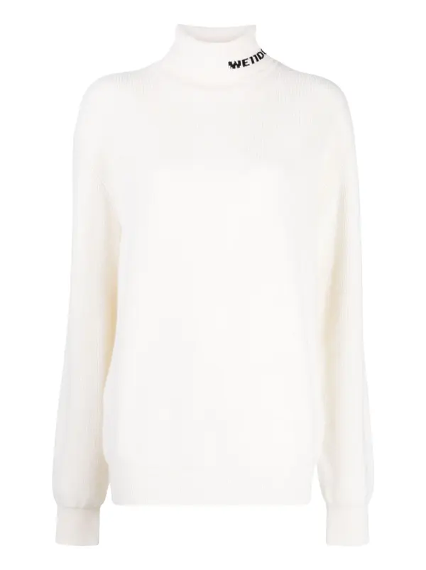 We11Done Intarsia-knit Roll-neck Jumper - White