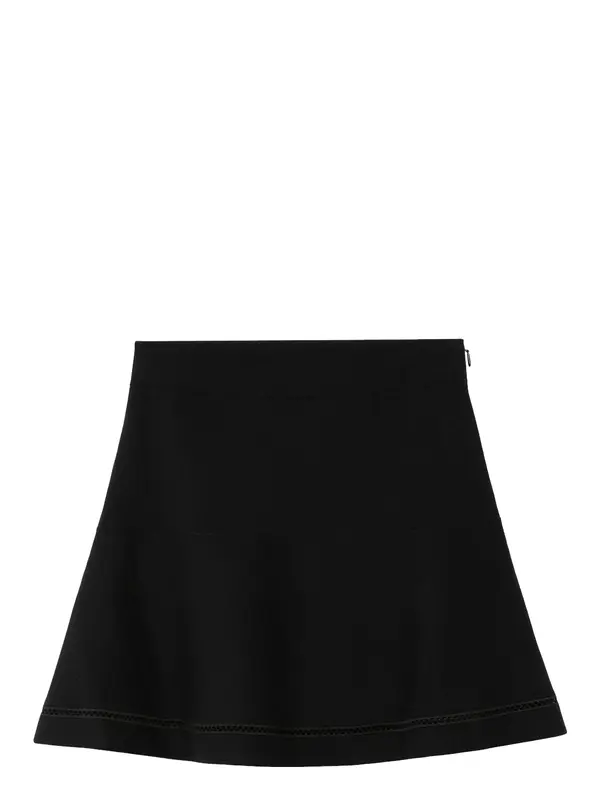 Burberry High-waist Flared Skirt - Black