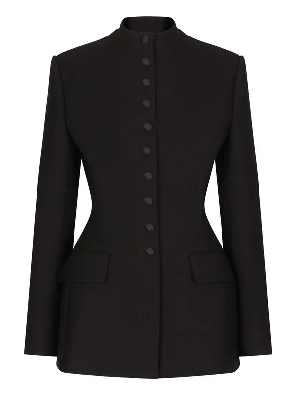 Dolce & Gabbana Band-collar Blazer - Black