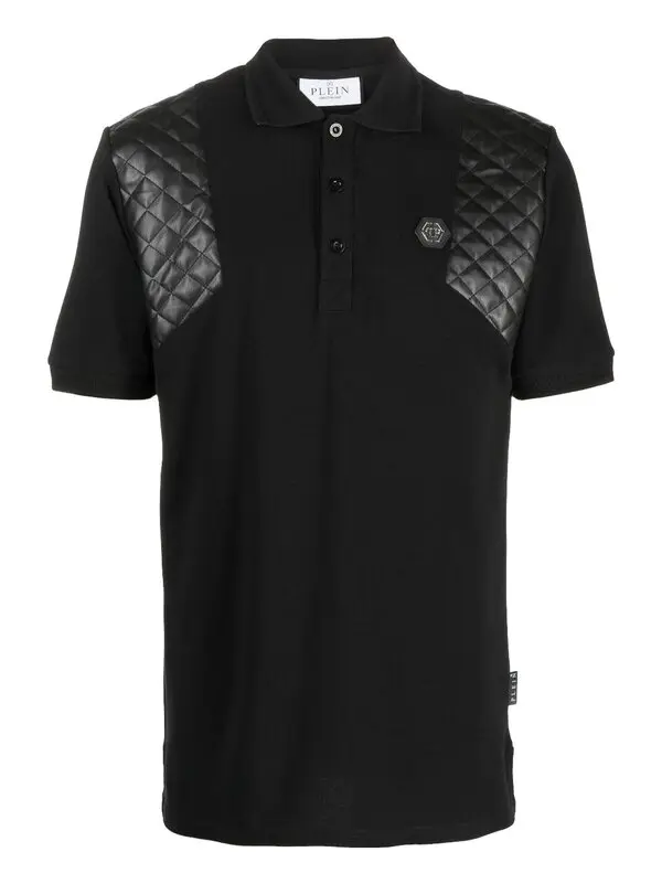 Philipp Plein Skull & Bones Rhinestone-embellished Polo Shirt - Black