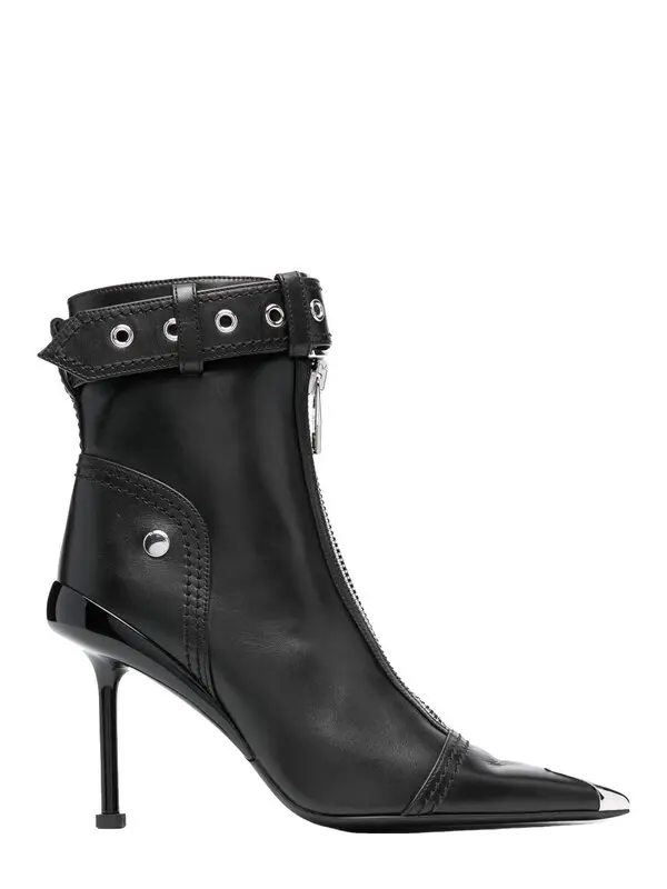 Alexander McQueen Buckle-fastening Ankle Boots - Black