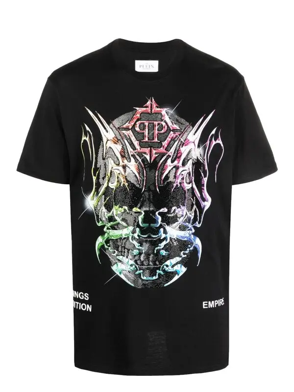 Philipp Plein Ss Chrome Round-neck T-shirt - Black