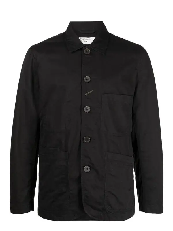 Universal Works Long-sleeve Cotton Shirt - Black