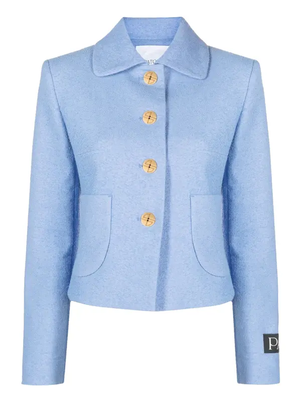 Patou Long-sleeve Tailored Jacket - Blue
