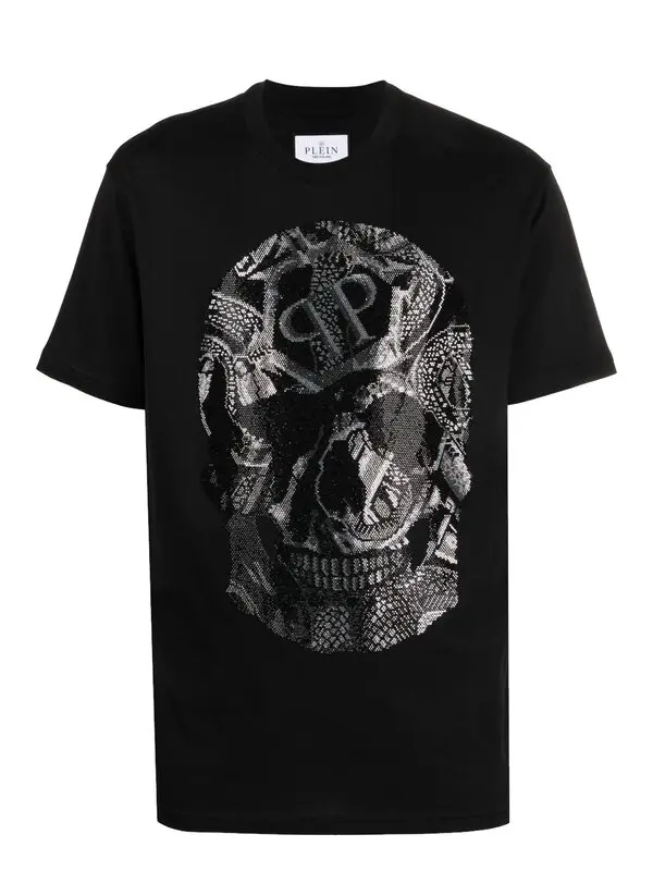 Philipp Plein Ss Snake Round-neck T-shirt - Black
