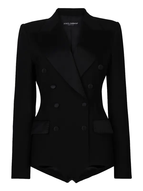 Dolce & Gabbana Double-breasted Playsuit Blazer - Black