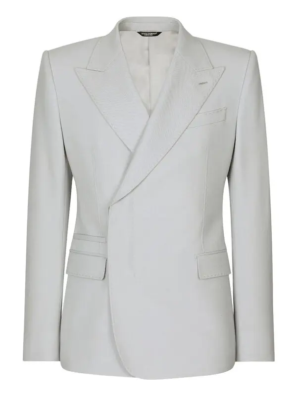 Dolce & Gabbana Single-breasted Wool Blazer - Grey