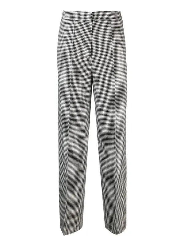Iceberg Houndstooth Tailored Trousers - Black