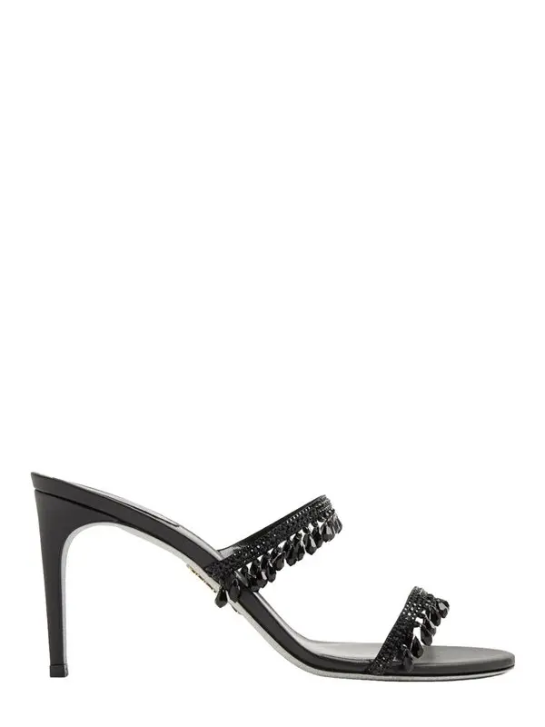 Rene Caovilla Chandelier 80mm Sandals - Black