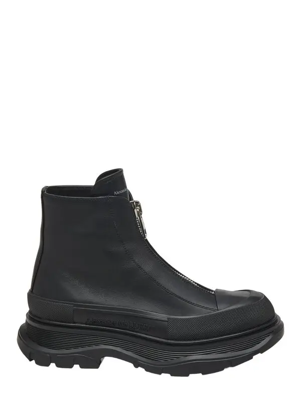 Alexander McQueen Tread Slick Zip Boot - Black