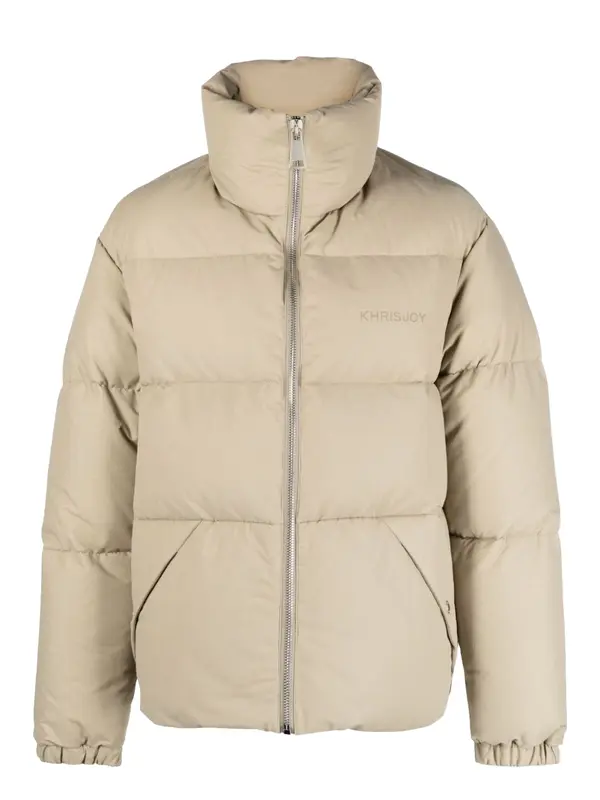 Khrisjoy Stitch-detail Puffer Jacket - Neutrals