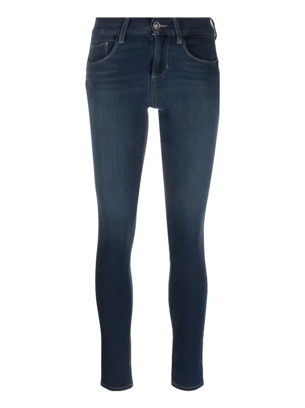 Liu Jo Logo-patch Skinny Jeans - Blue