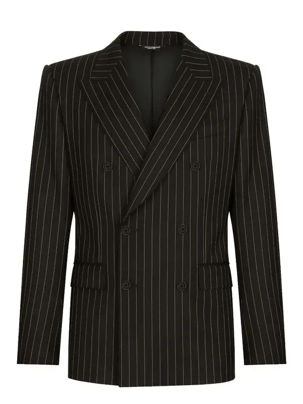 Dolce & Gabbana Double-breasted Pinstripe Suit - Black