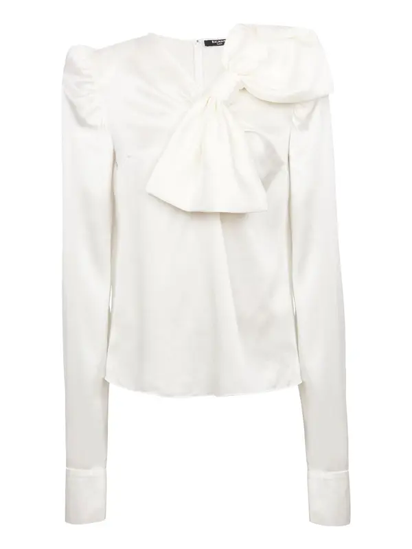 Balmain Bow-embellished Blouse - White
