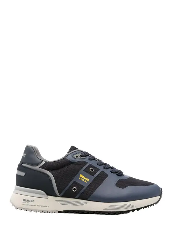 BLAUER. Logo-patch Lace-up Sneakers - Blue