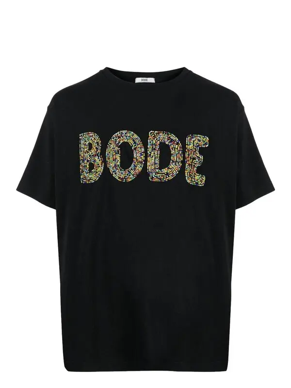 BODE Logo-embellished Cotton T-shirt - Black