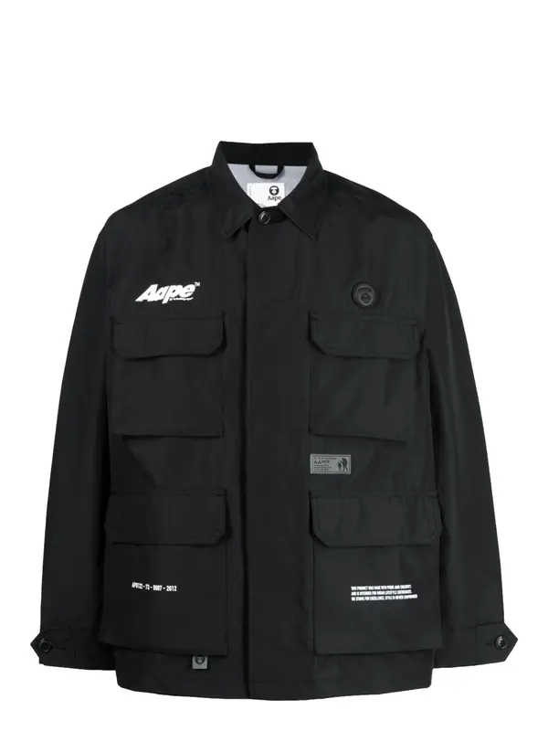 AAPE BY *A BATHING APE® Logo-print Multiple-pocket Jacket - Black