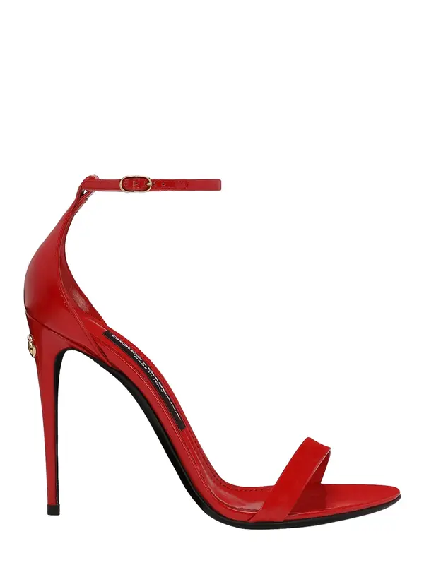 Dolce & Gabbana 105mm Kim Leather Sandals - Red