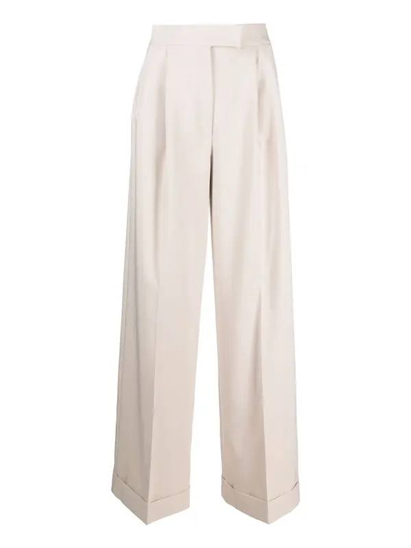 D.exterior Pressed-crease Flared Trousers - Neutrals