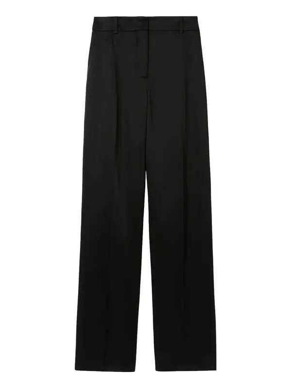Burberry Pressed-crease Flared Trousers - Black