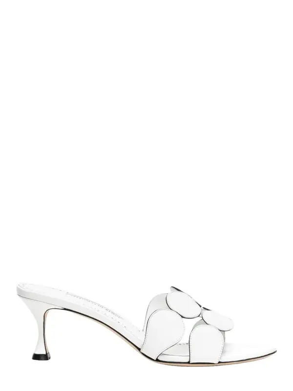 Manolo Blahnik Haribalmu 60mm Leather Sandals - White
