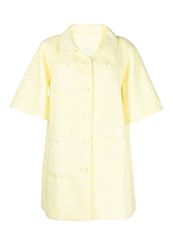 Huishan Zhang Constantine Bouclé Coat - Yellow