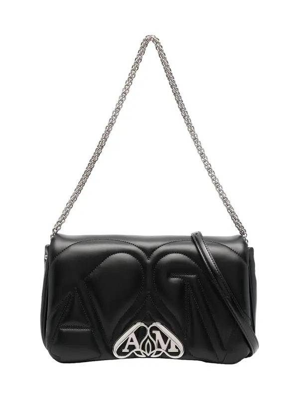 Alexander McQueen Small The Seal Shoulder Bag - Black
