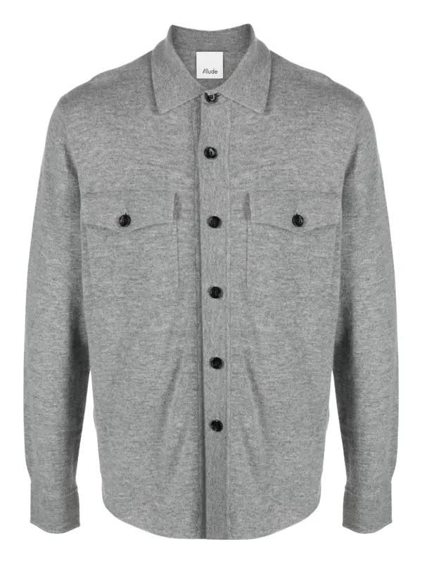 ALLUDE Wool-cashmere Cardigan - Grey