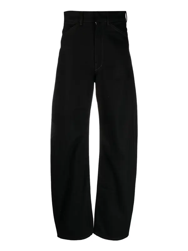 LEMAIRE Wide-leg High-rise Jeans - Black