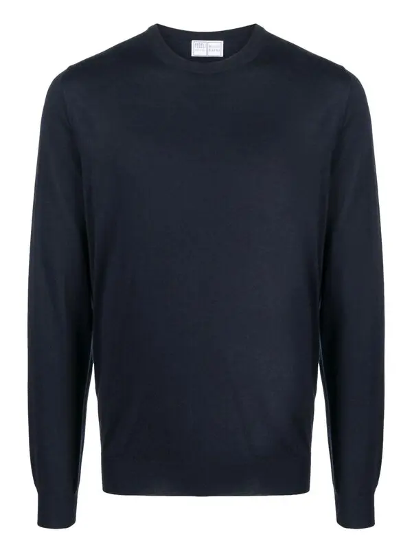 Fedeli Fine-knit Cashmere Jumper - Blue