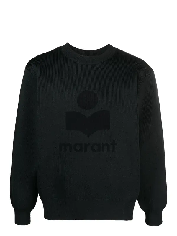 MARANT Ayler Intarsia-knit Sweatshirt - Black