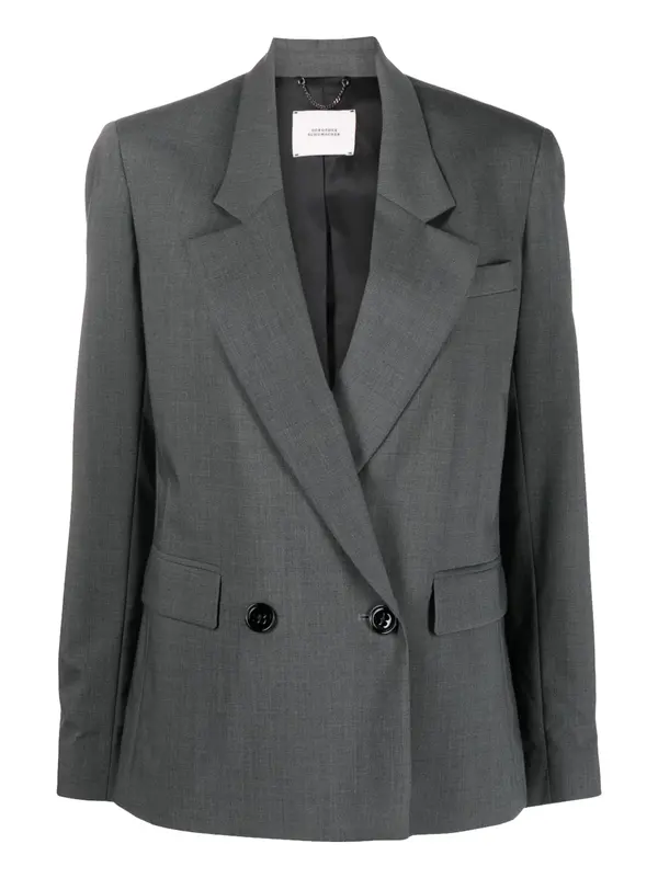 Dorothee Schumacher Double-breasted Virgin Wool-blend Blazer - Grey