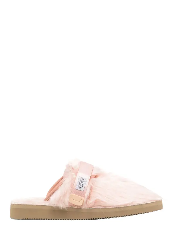 Suicoke Zavo-2eu Faux-fur Slippers - Pink