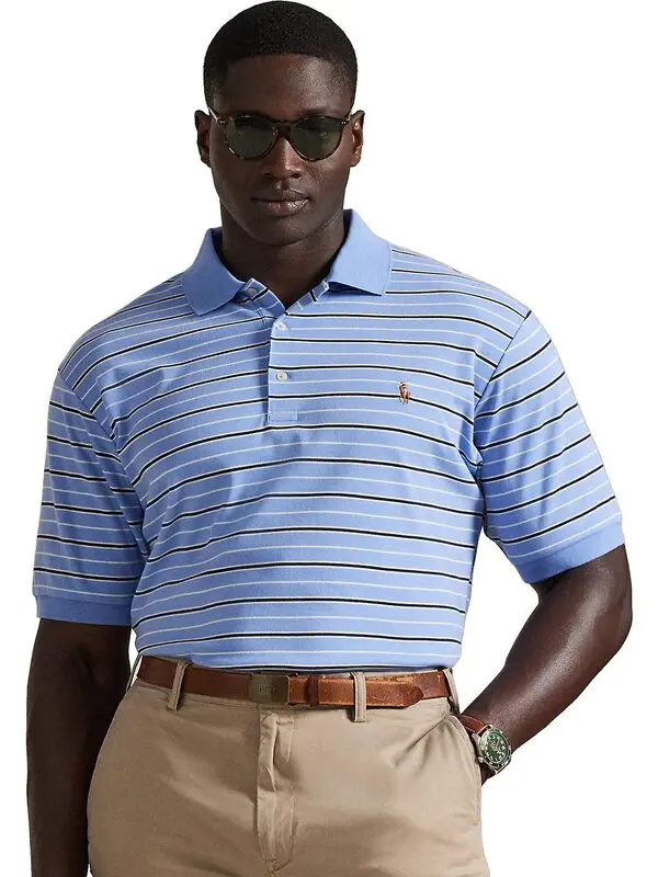 Ralph Lauren Striped Soft Cotton Polo Shirt - Fall Blue Multi
