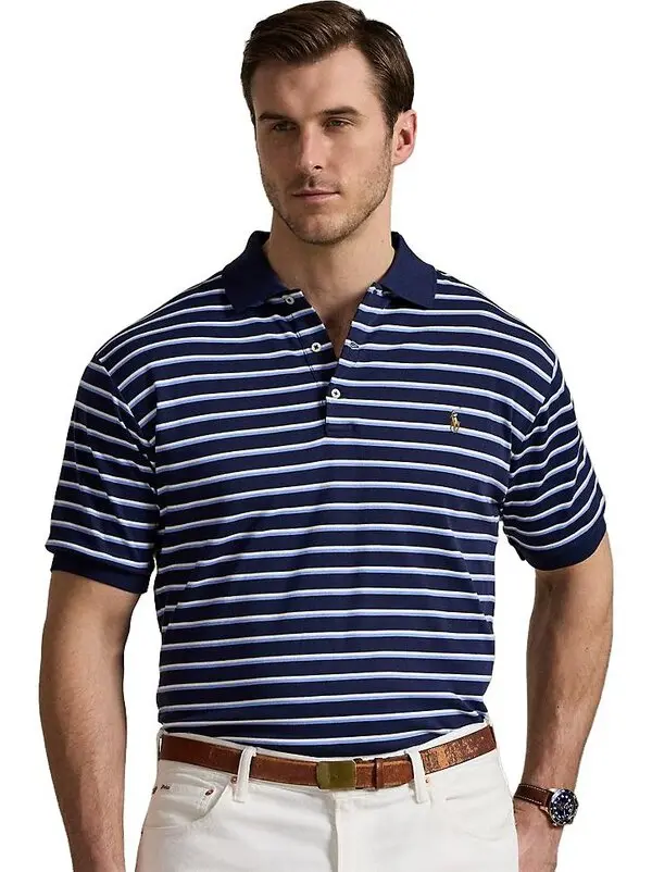 Ralph Lauren Striped Soft Cotton Polo Shirt - Refined Navy Multi