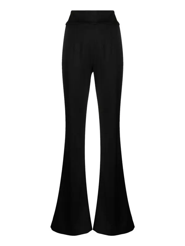 Galvan High-waisted Flared Trousers - Black