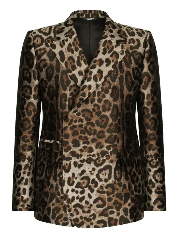 Dolce & Gabbana Double-breasted Leopard-print Suit - Brown