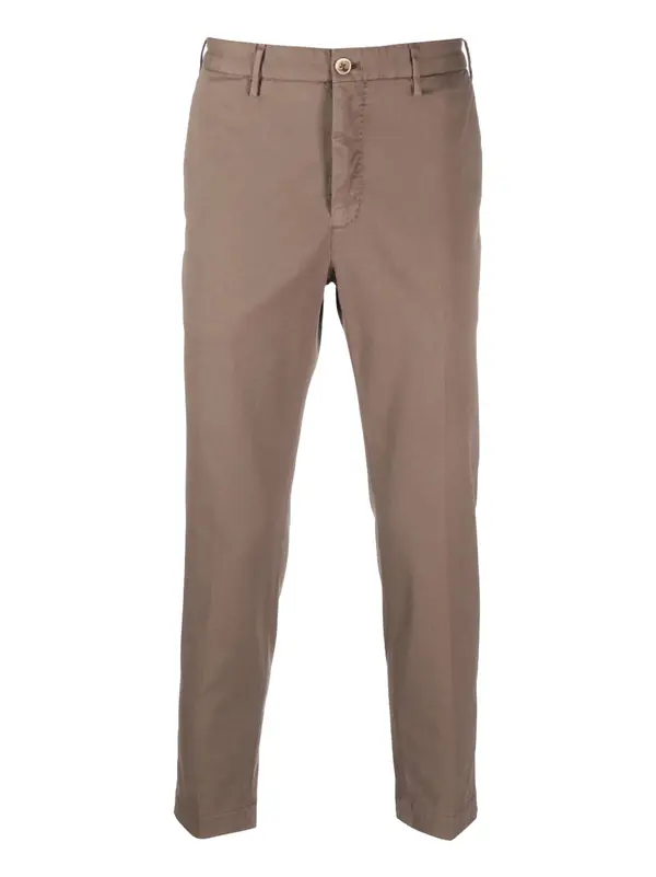 Incotex Low-rise Straight-leg Trousers - Brown