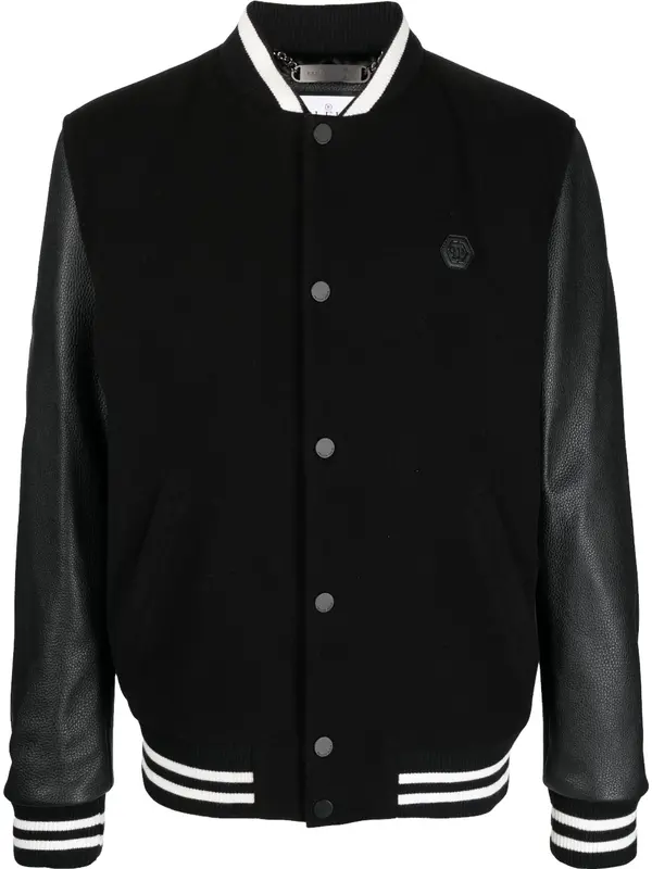 Philipp Plein Studded-skull Bomber Jacket - Black