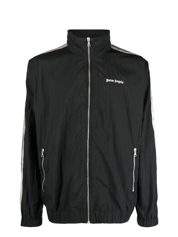 Palm Angels Logo-print Side-stripe Track Jacket - Black