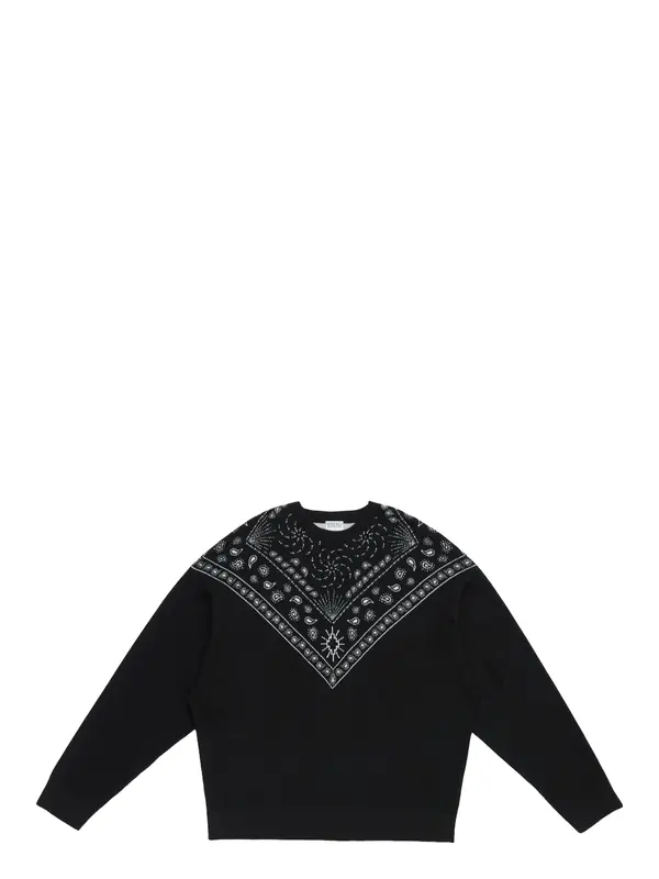 COUNTY OF MILAN Marcelo Burlon Bandana-print Crewneck Jumper - Black