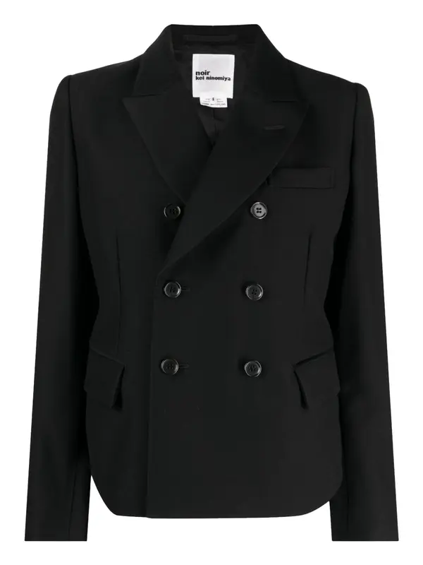 Noir Kei Ninomiya Double-breasted Blazer - Black