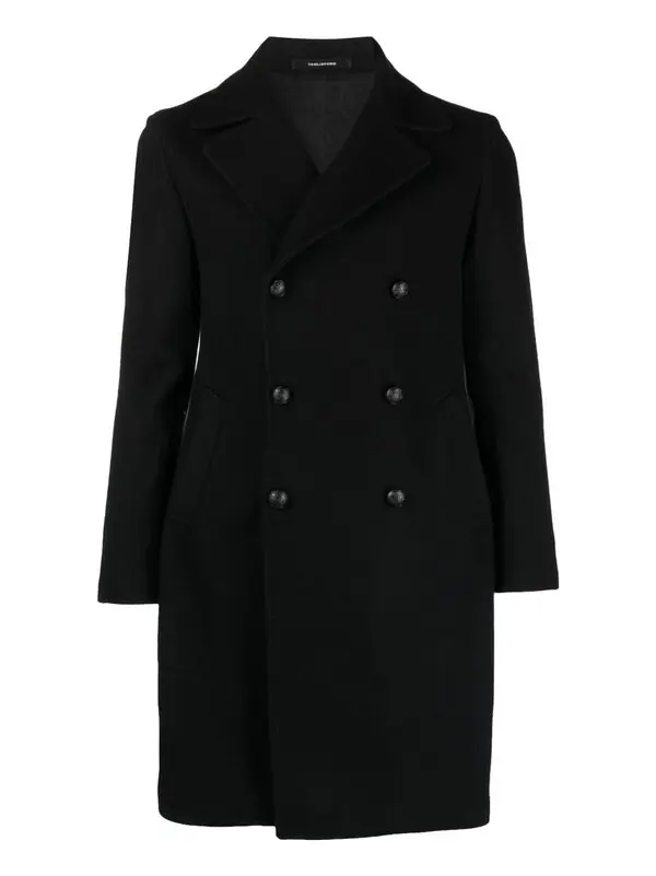 Tagliatore Double-breasted Midi Trench Coat - Black