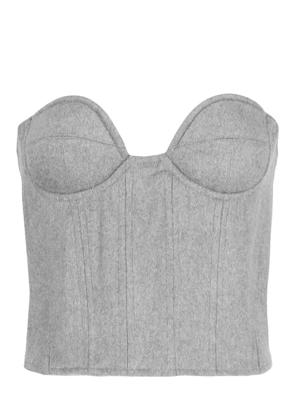 Rokh Roca Bustier Top - Grey